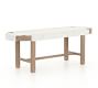 Keiko Teak Woven Outdoor Bench | Pottery Barn