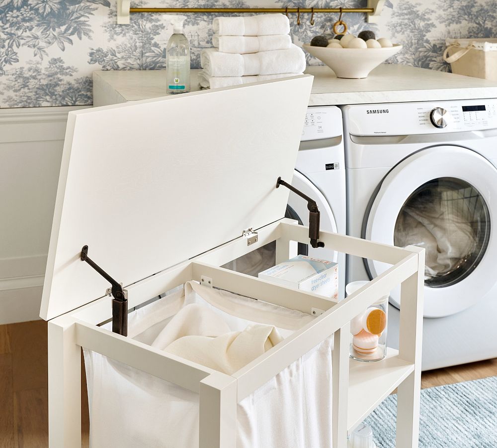 Manchester Hamper Cart | Pottery Barn