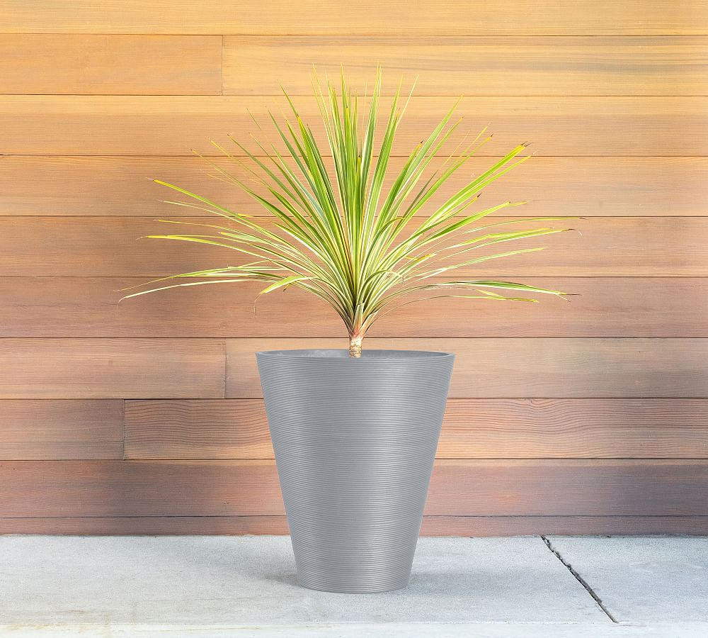 All Weather Eco Hevea Tapered Cylinder Outdoor Planters | Pottery Barn
