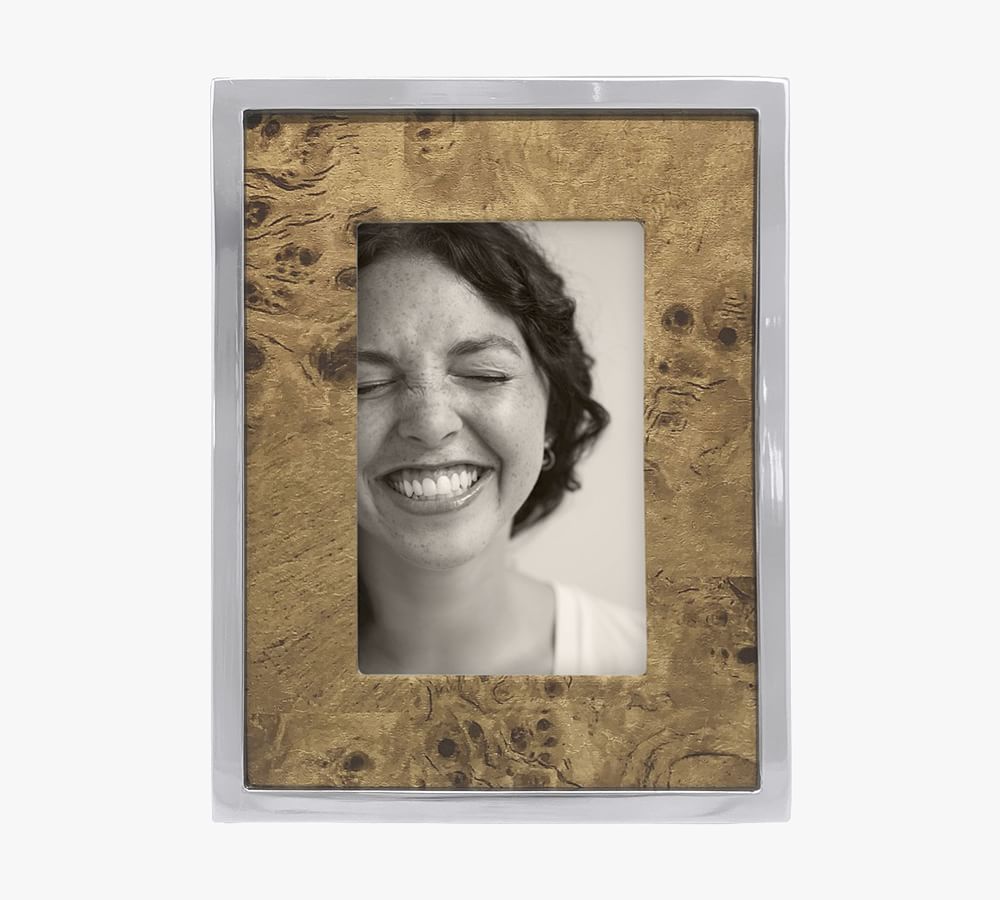 Classic Metal Rim Burlwood Picture Frame | Pottery Barn