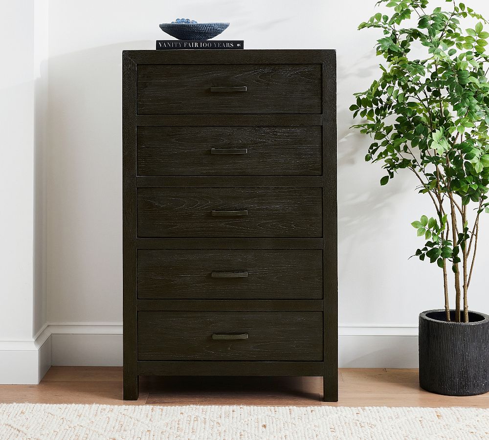 Linwood 5-Drawer Tall Dresser | Pottery Barn