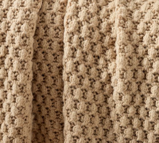 Bobble Knit Throw Blanket | Pottery Barn