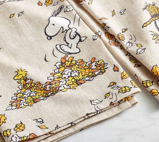 Peanuts™ Fall Leaves Tea Towels - Set of 2 | Pottery Barn