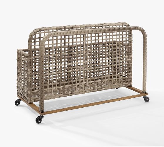 Betti Outdoor Wicker Pool Storage Caddy | Pottery Barn