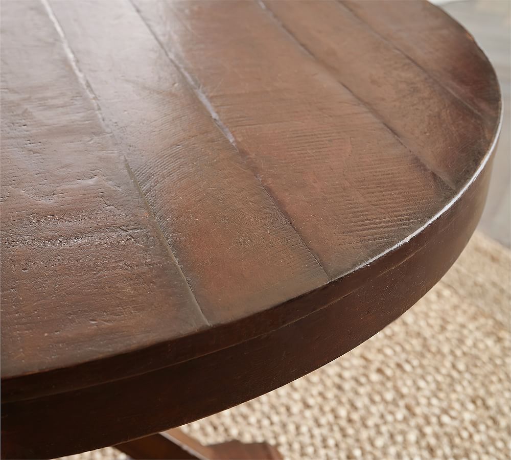 Benchwright Round Pedestal Extending Dining Table | Pottery Barn