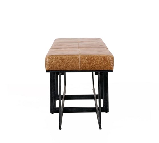 Rocket Leather Bench | Pottery Barn
