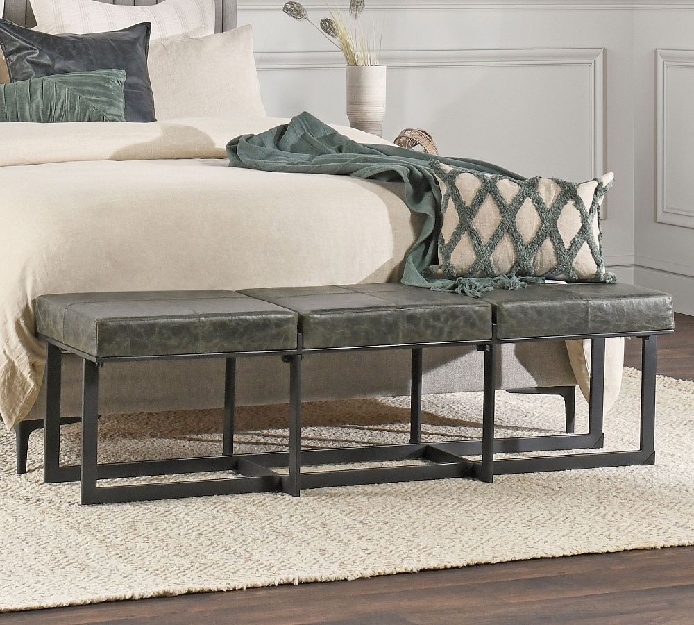 Rocket Leather Bench | Pottery Barn