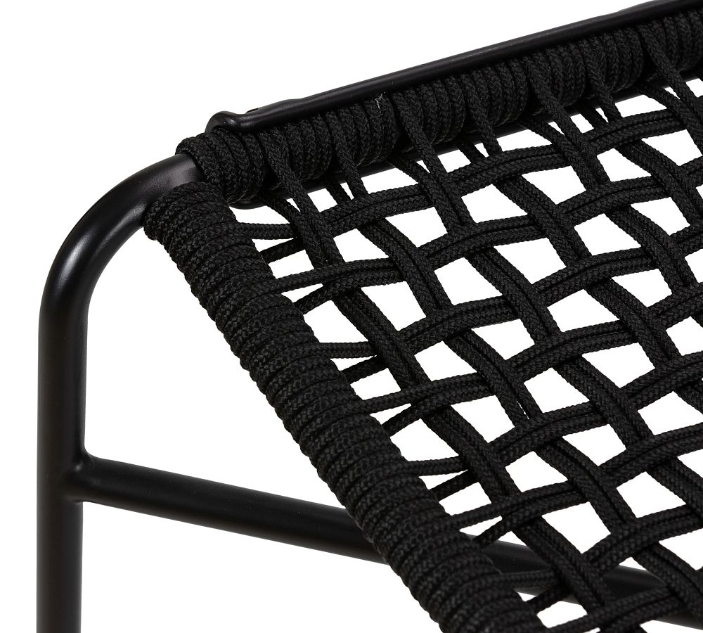 Perkins Metal & Rope Outdoor Stool | Pottery Barn