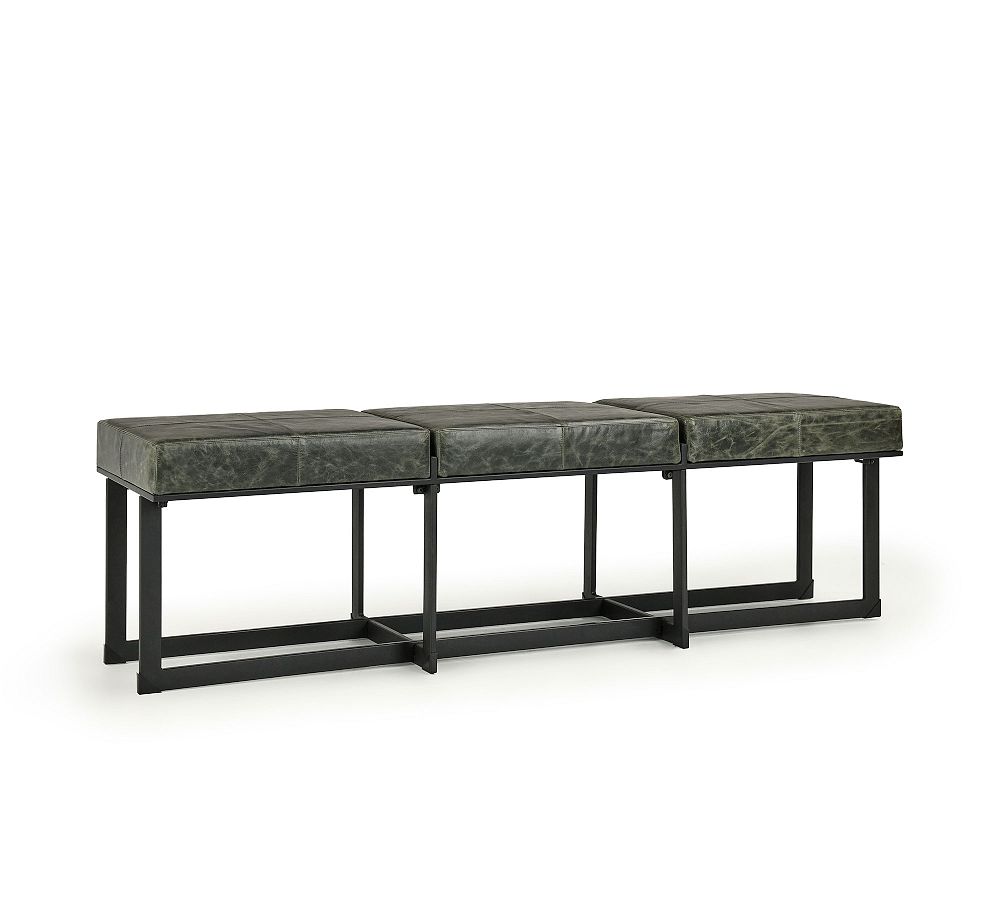 Rocket Leather Bench | Pottery Barn