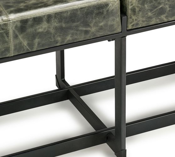 Rocket Leather Bench | Pottery Barn