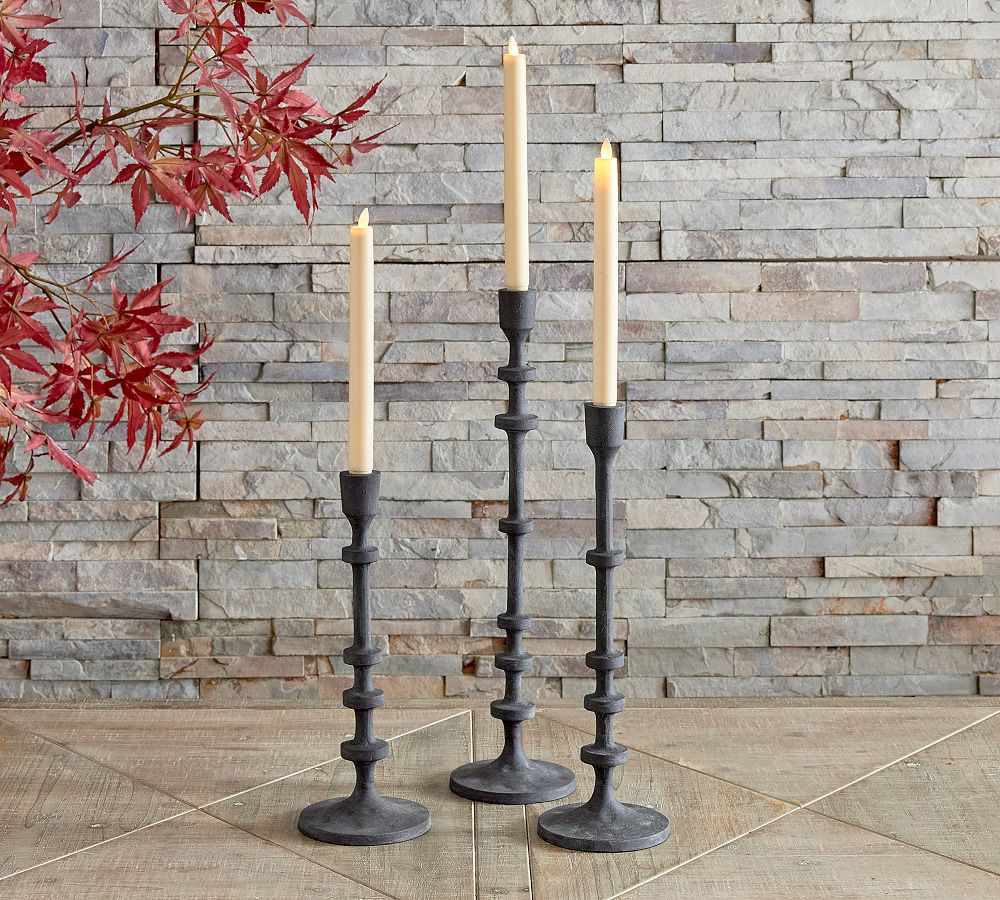 Fia Metal Candlesticks - Set of 3 | Pottery Barn