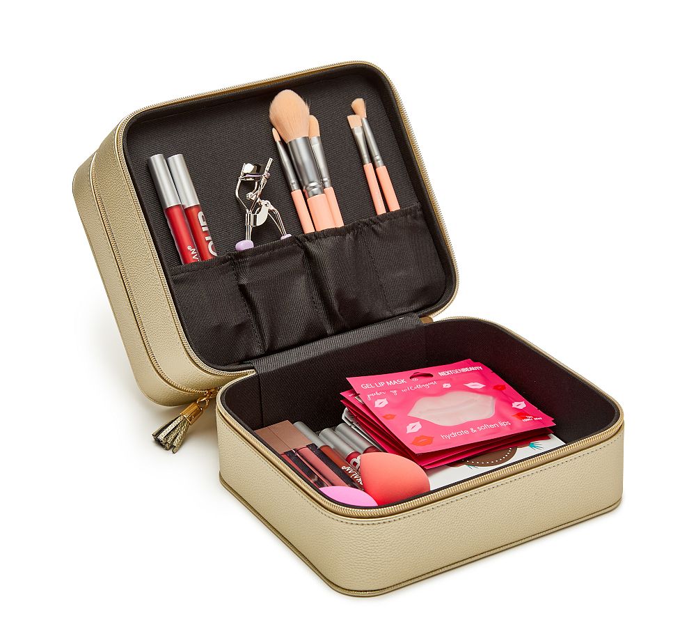 Sadie Vegan Leather Travel Cosmetic Case | Pottery Barn