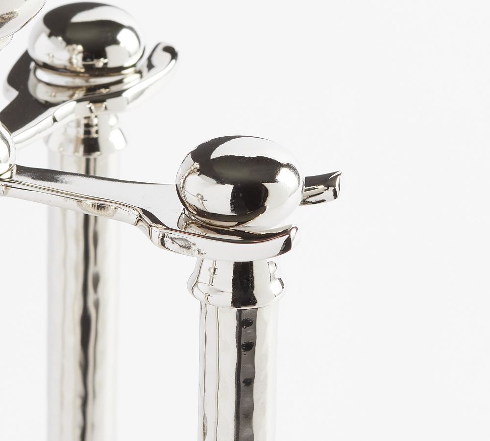 Hammered Nickel 4-Piece Bar Tool Set | Pottery Barn