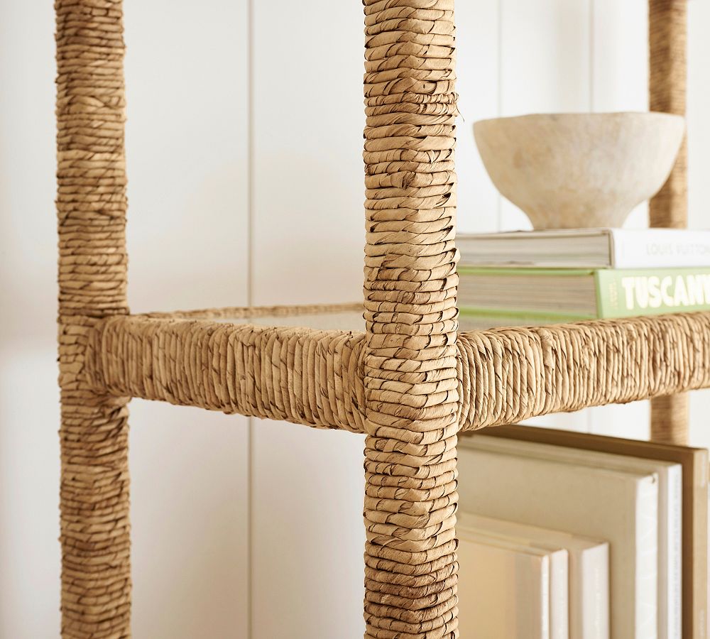 Malibu Glass Shelves Bookcase | Pottery Barn