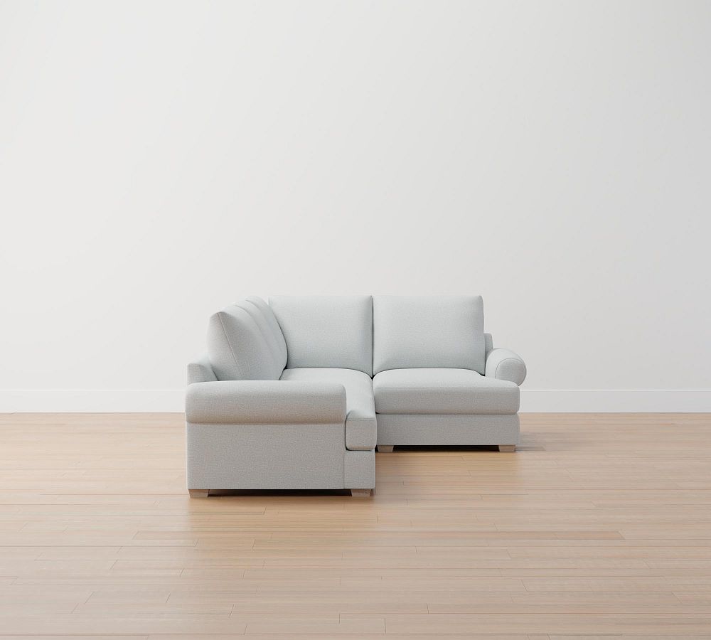 Canyon Roll Arm Upholstered 3-Piece Sectional | Pottery Barn