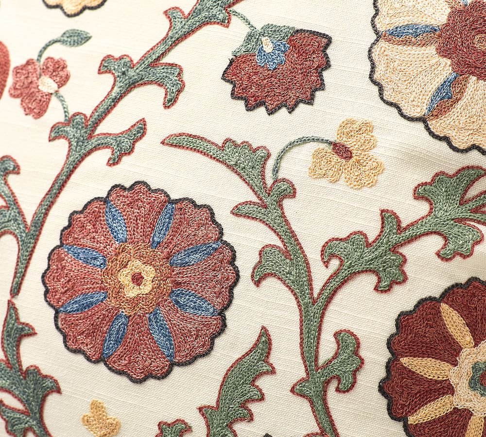 Penelope Embroidered Pillow | Pottery Barn