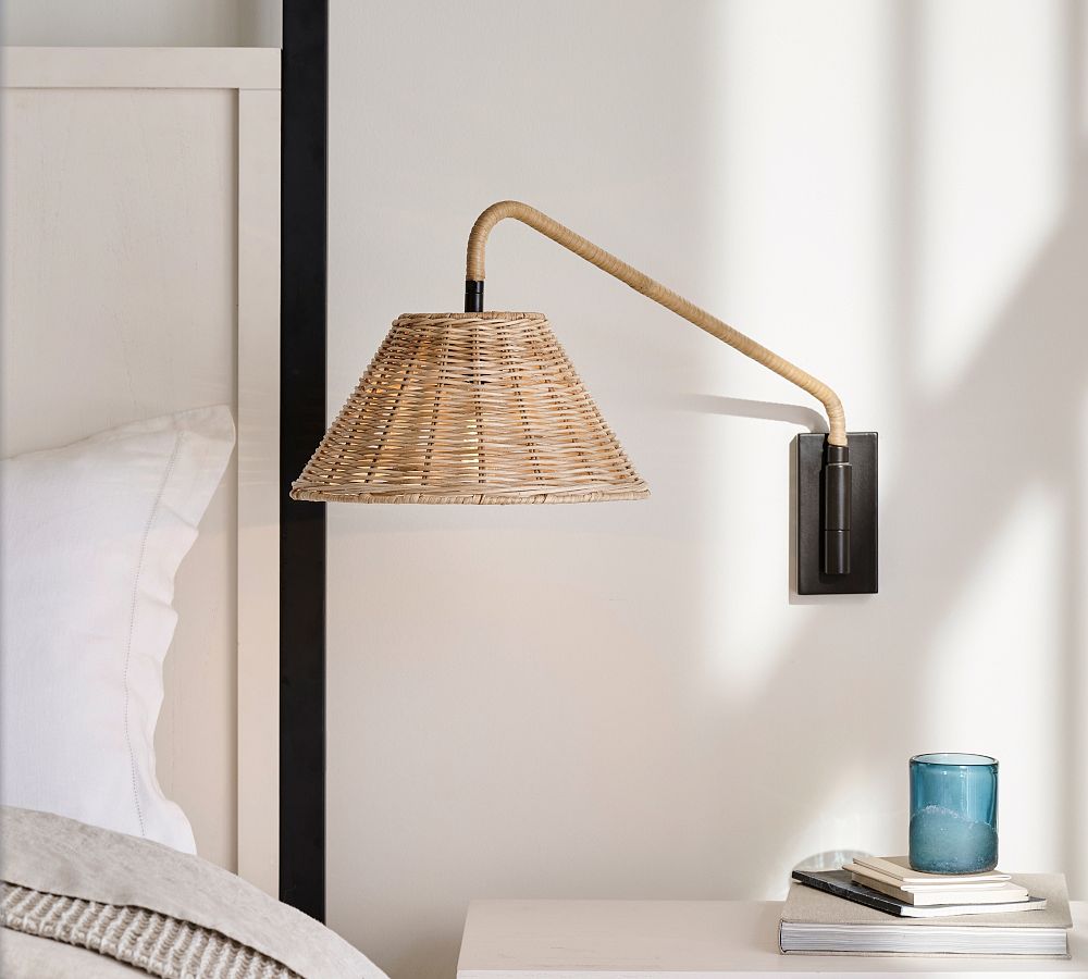Marion Woven Swing Arm Sconce | Pottery Barn