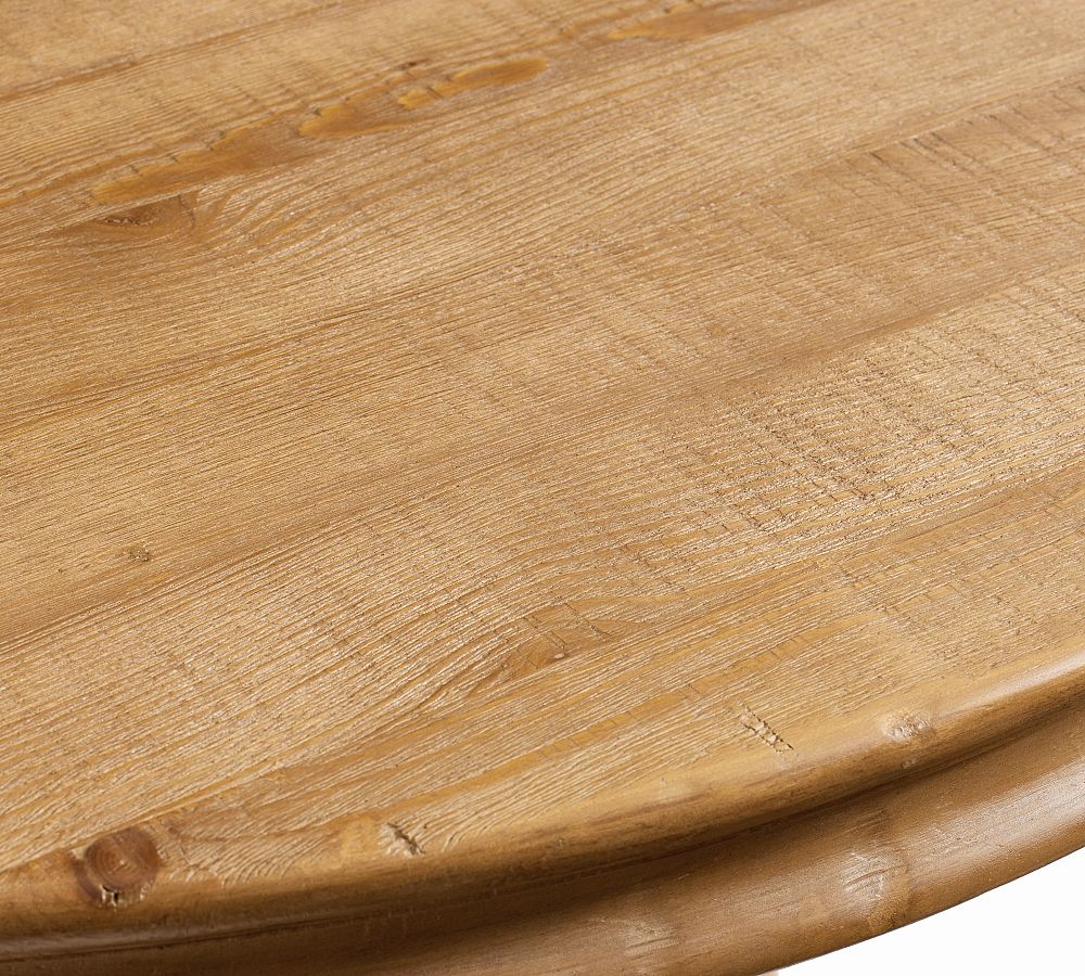 Heritage Farmhouse Reclaimed Wood Round Coffee Table | Pottery Barn