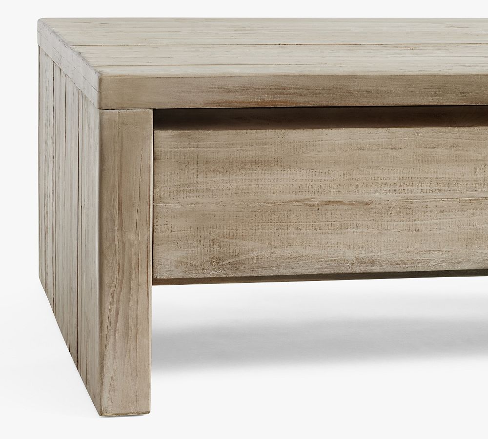 Pismo Reclaimed Wood Rectangular Long Low Coffee Table | Pottery Barn