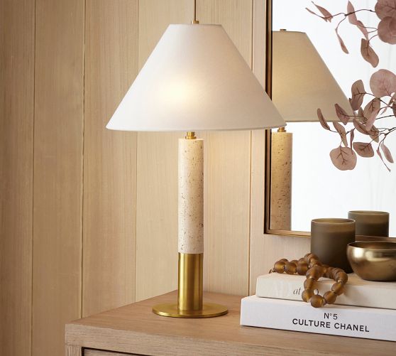 Sterling Travertine Table Lamp | Pottery Barn