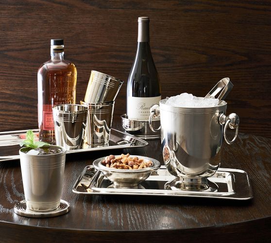 Heritage Silver Bar Trays - Set of 3 | Pottery Barn