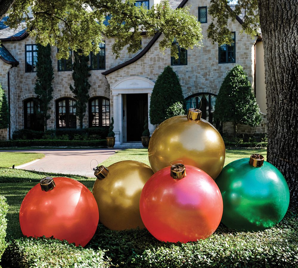 Festive Red, Gold & Green Decorative Holiballs | Pottery Barn