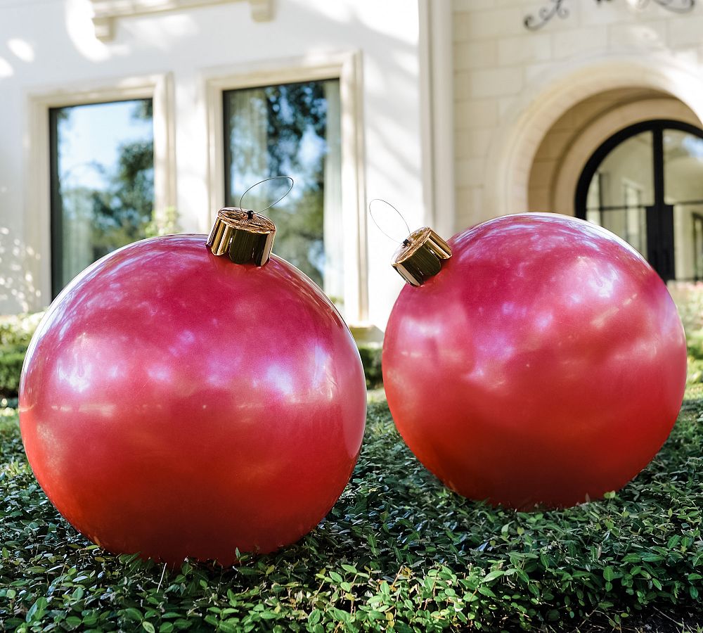Festive Red, Gold & Green Decorative Holiballs | Pottery Barn