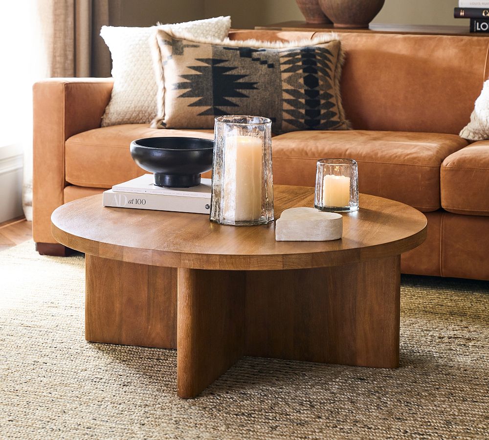 Cayman Round Coffee Table | Pottery Barn