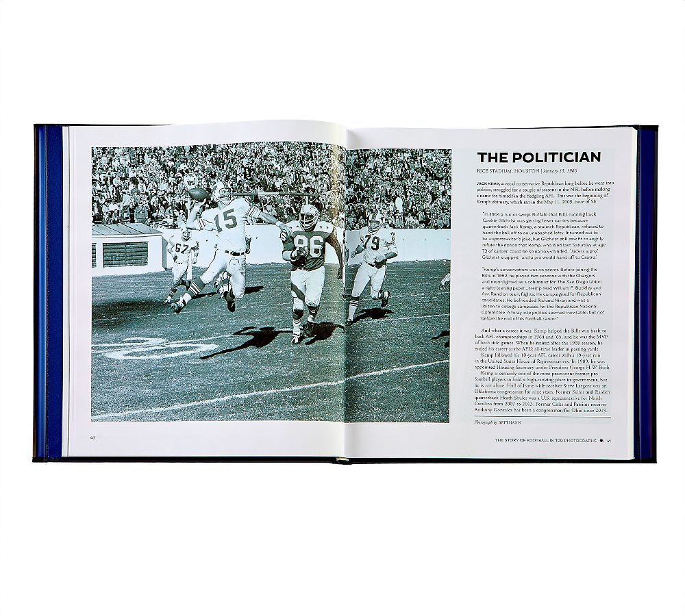 Sports Illustrated The Story Of Football Leather Bound-Book | Pottery Barn