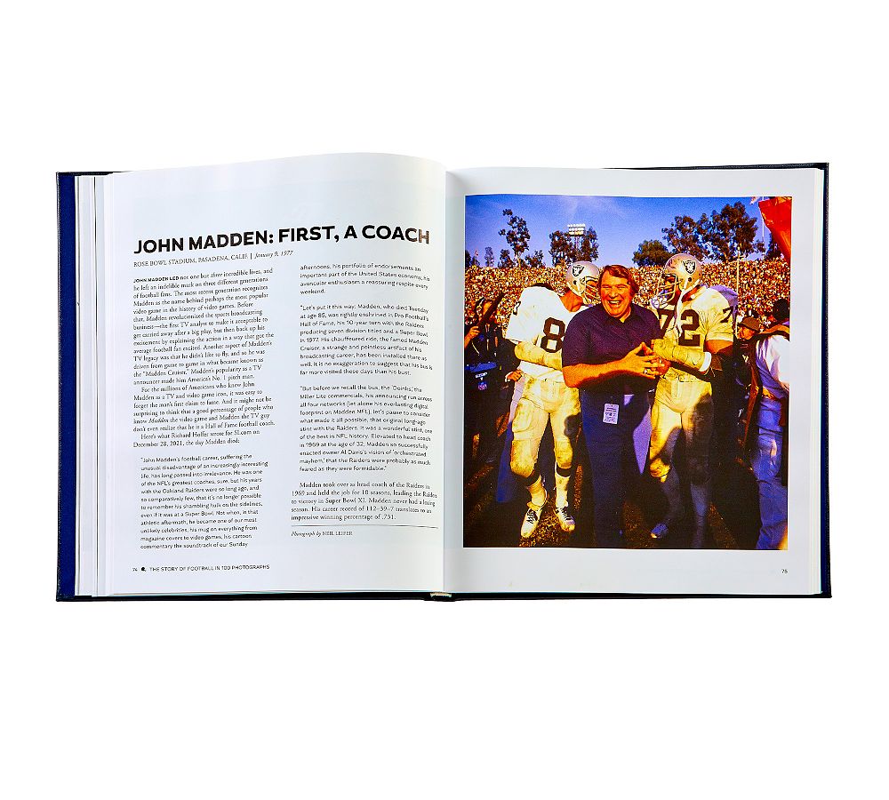 Sports Illustrated The Story Of Football Leather Bound-Book | Pottery Barn