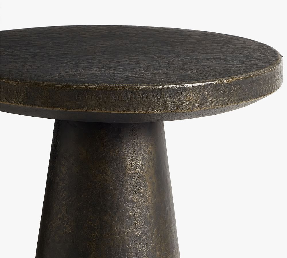 Avila Stamped Outdoor Accent Table | Pottery Barn