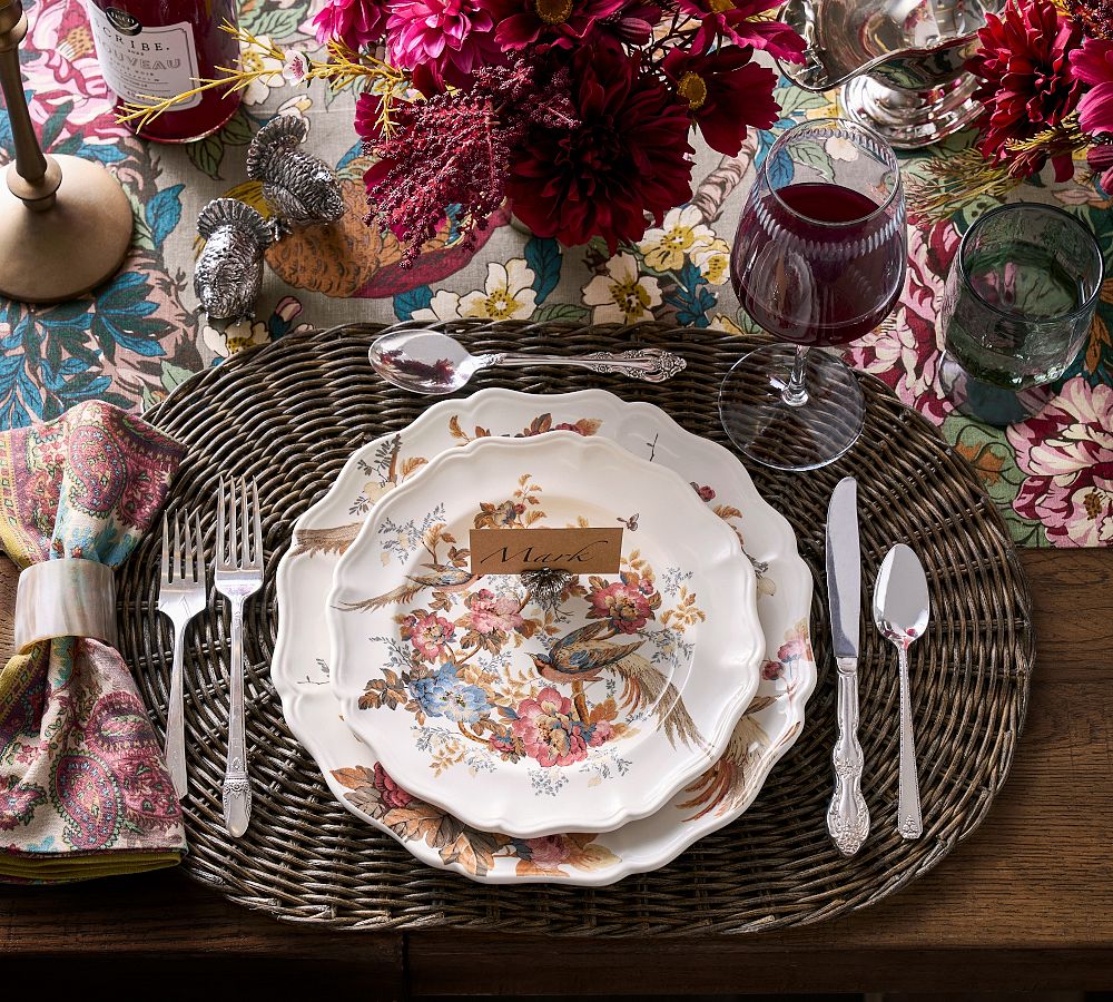 Piper Floral Bird Salad Plates - Set of 4 | Pottery Barn