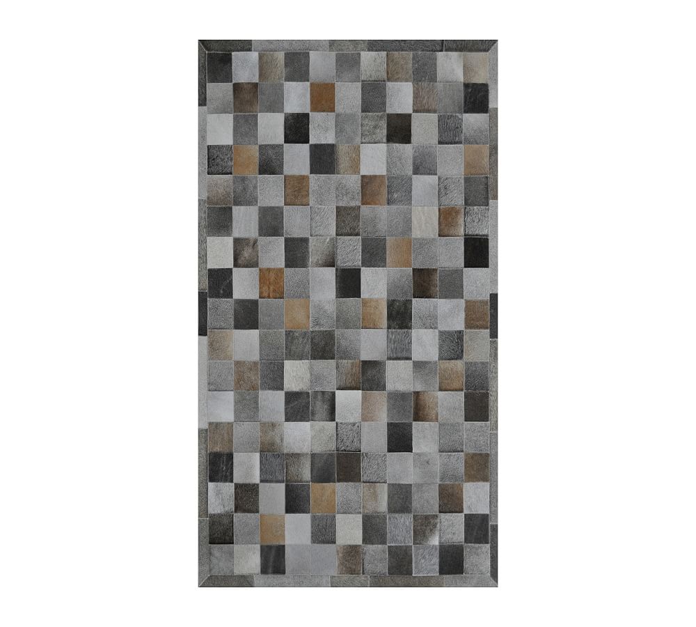 Block Leather Rug | Pottery Barn