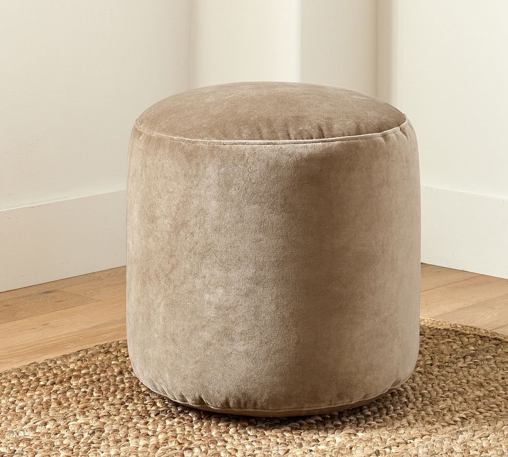 Everywhere Velvet Pouf | Pottery Barn