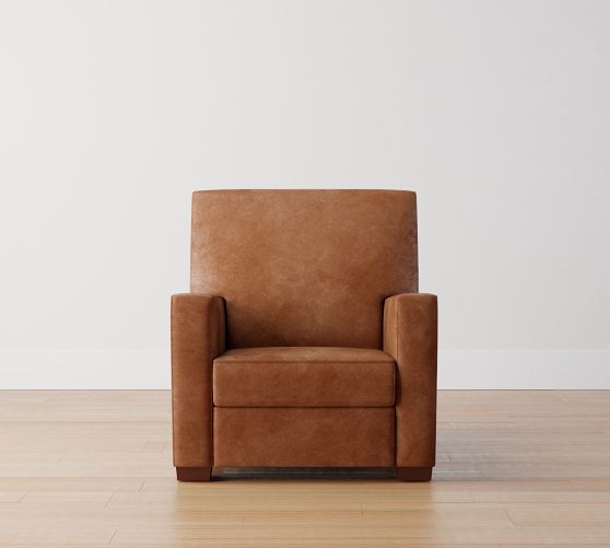 Ashby Square Arm Leather Recliner | Pottery Barn