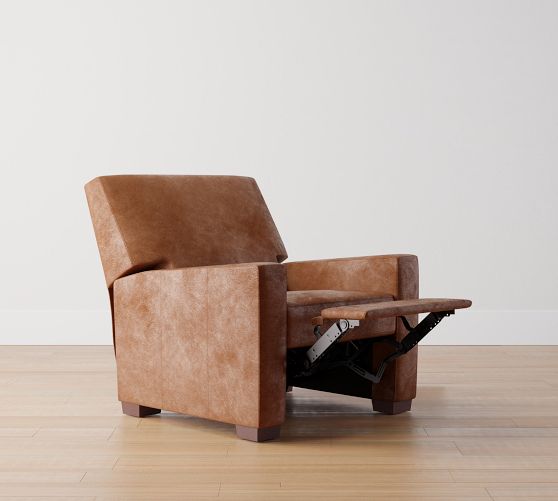 Ashby Square Arm Leather Recliner | Pottery Barn
