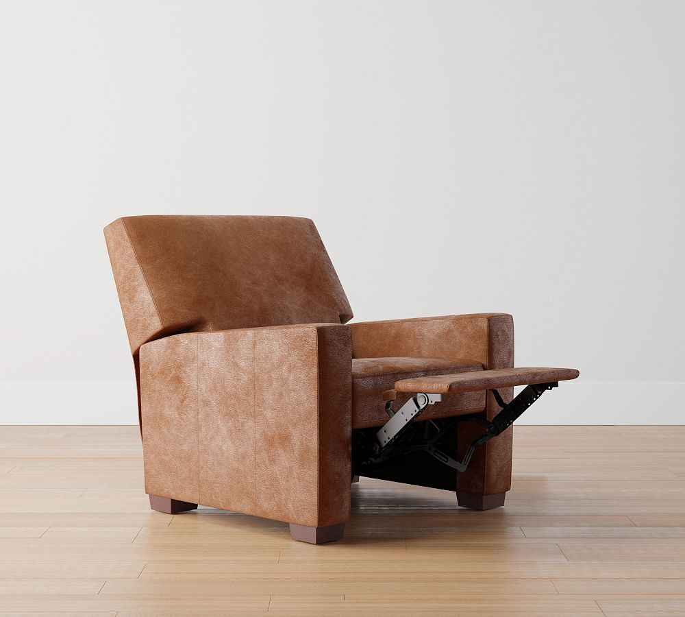 Ashby Square Arm Leather Recliner | Pottery Barn
