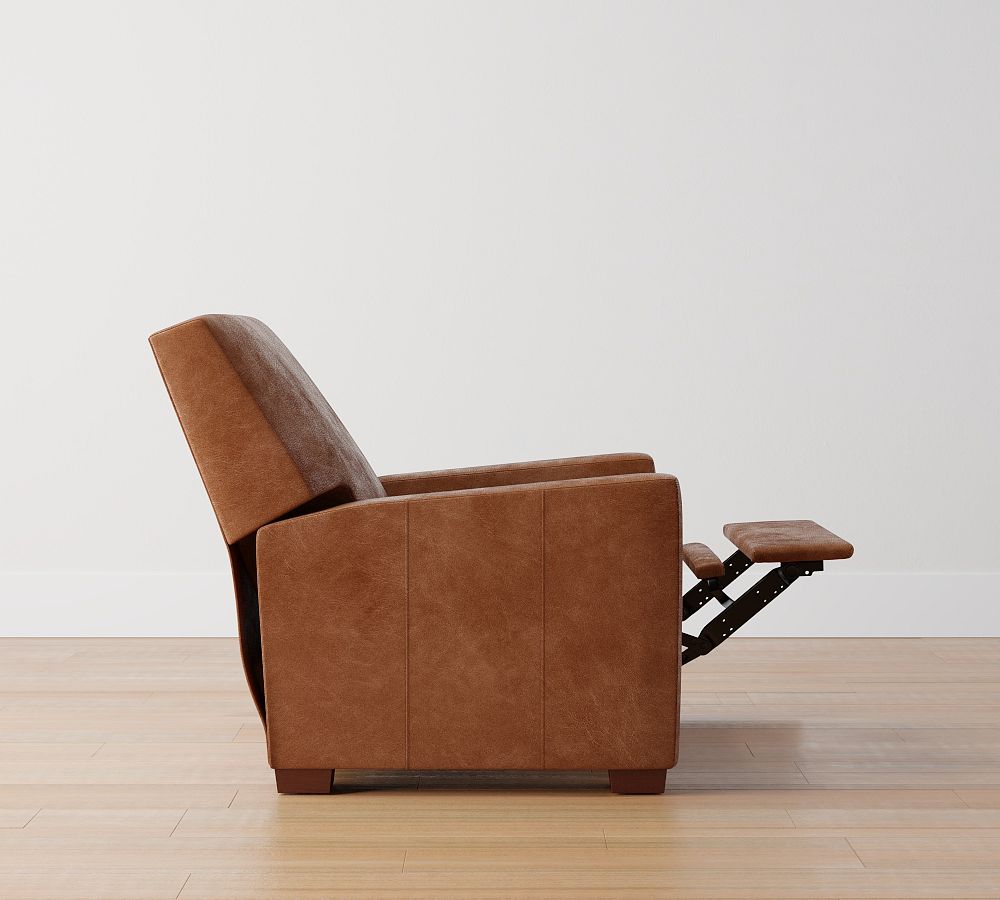 Ashby Square Arm Leather Recliner | Pottery Barn
