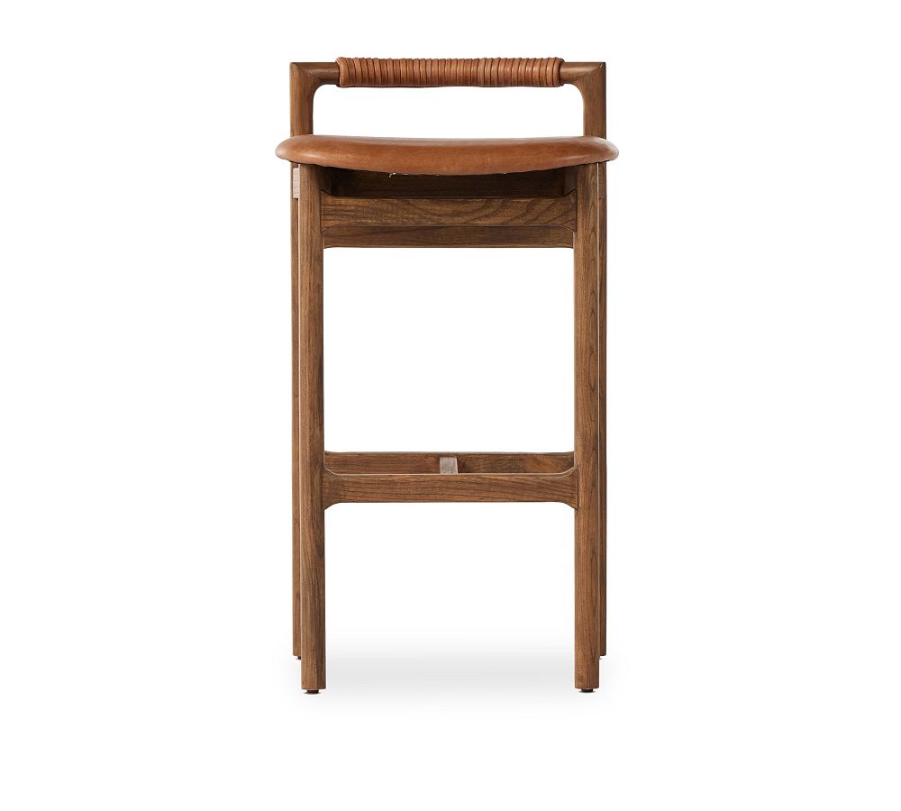 Axel Leather Stool | Pottery Barn
