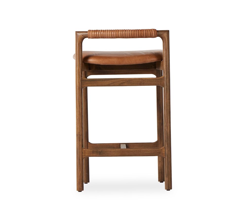 Axel Leather Stool | Pottery Barn