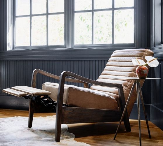 Daphne Leather Recliner | Pottery Barn