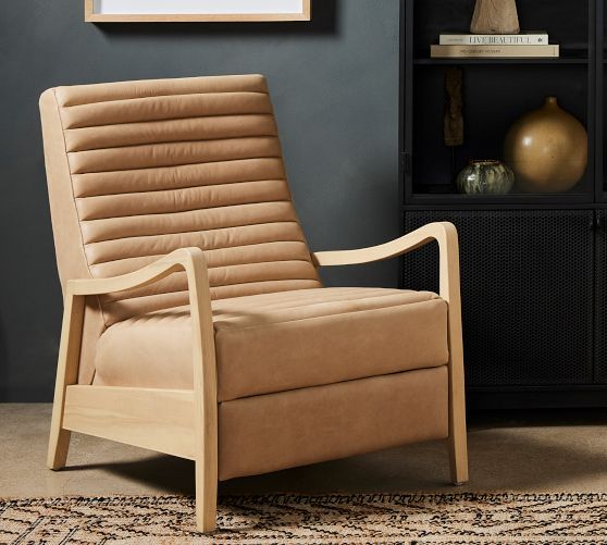 Daphne Leather Recliner | Pottery Barn