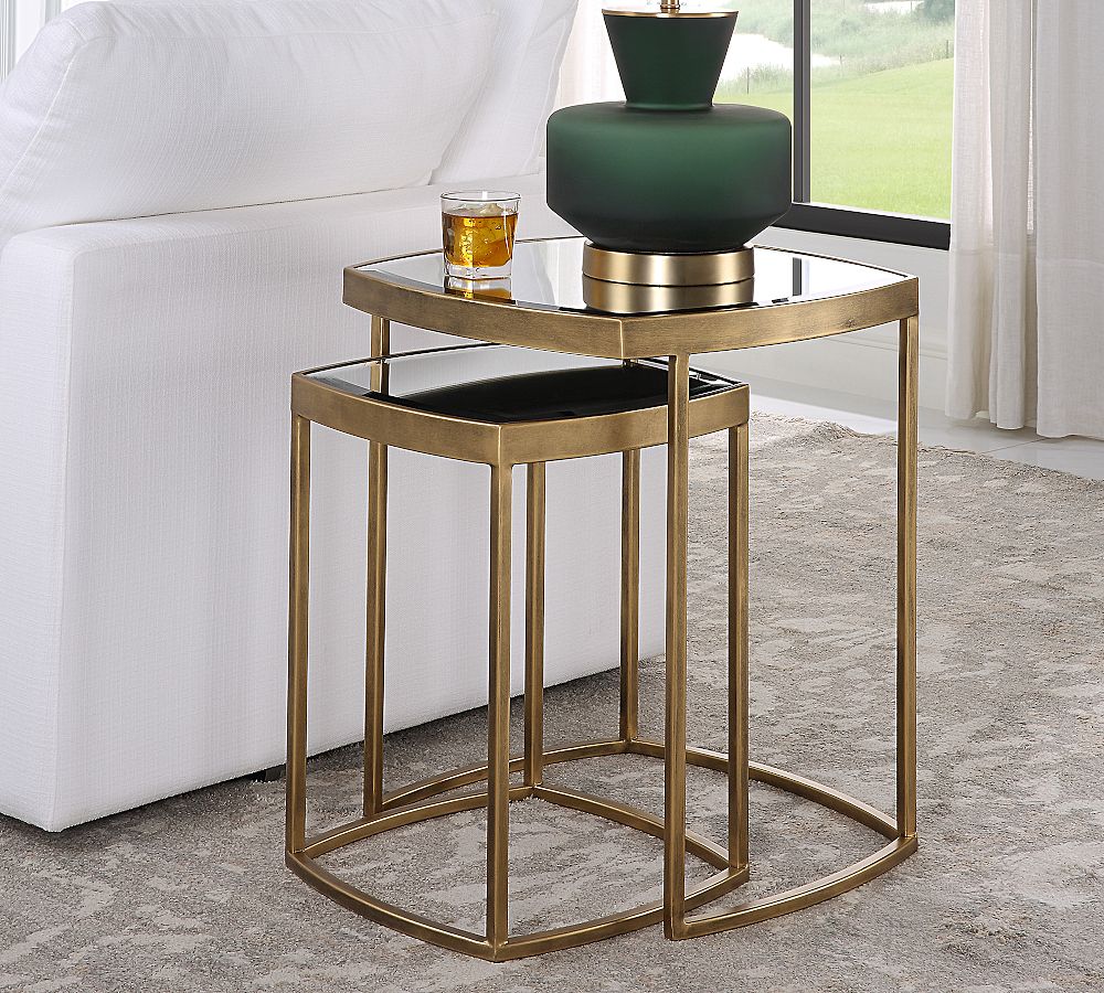 Clara Glass Nesting Tables (15"- 20") | Pottery Barn