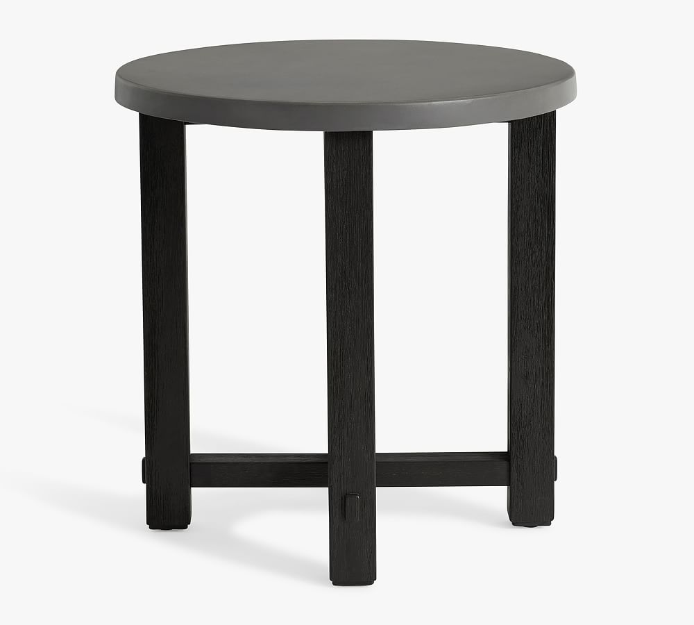 Abbott Outdoor Side Table, Brown | Pottery Barn