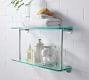 Linden Double Glass Shelf | Pottery Barn