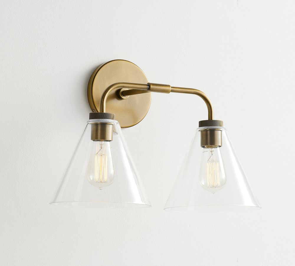 Reagan Double Cone Sconce | Pottery Barn