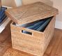 Tava Handwoven Rattan Letter File Box With Lid | Pottery Barn