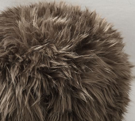 Luxe Faux Fur Sphere Pillow | Pottery Barn