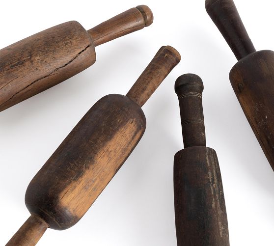 Found Reclaimed Wood Decorative Rollers - Set of 4 | Pottery Barn