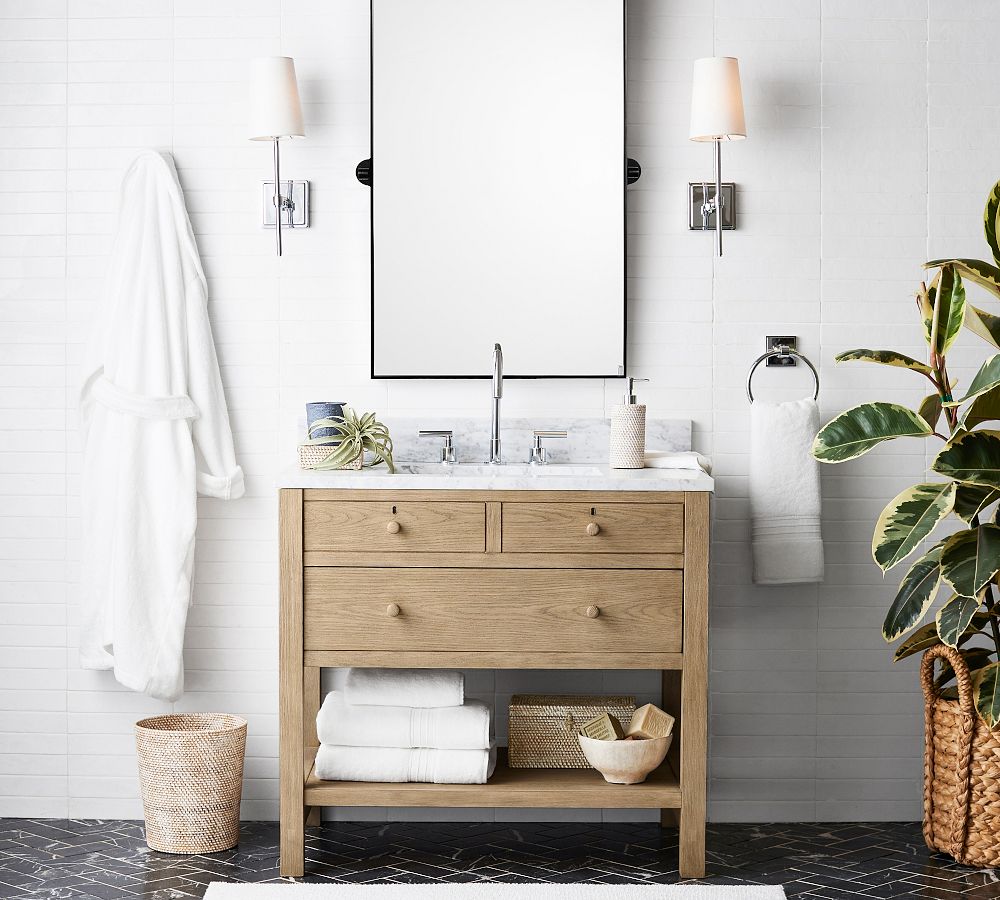 Linden Rectangular Pivot Mirror | Pottery Barn